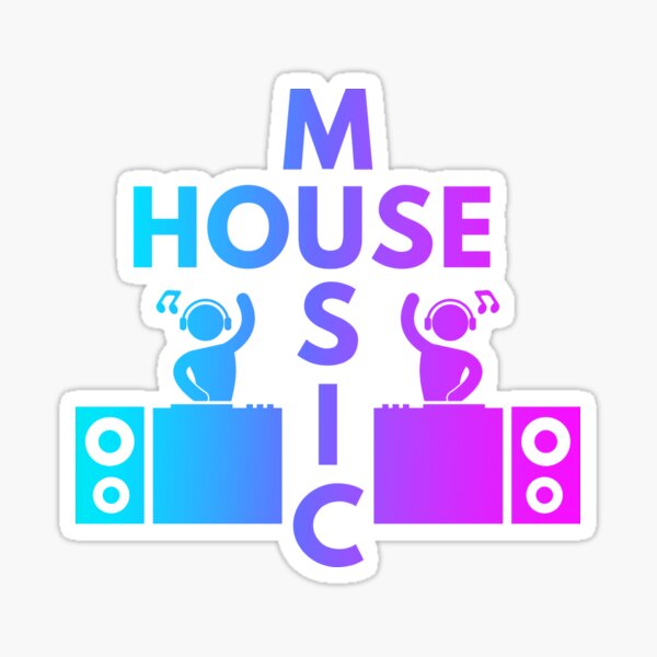 "House Music Djs" Sticker for Sale by Six Deers | Redbubble
