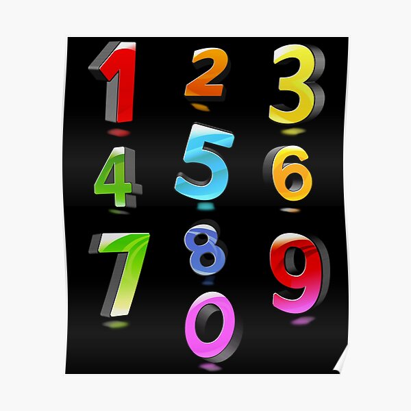 "Colorful numberblocks " Poster for Sale by ZOBBI | Redbubble