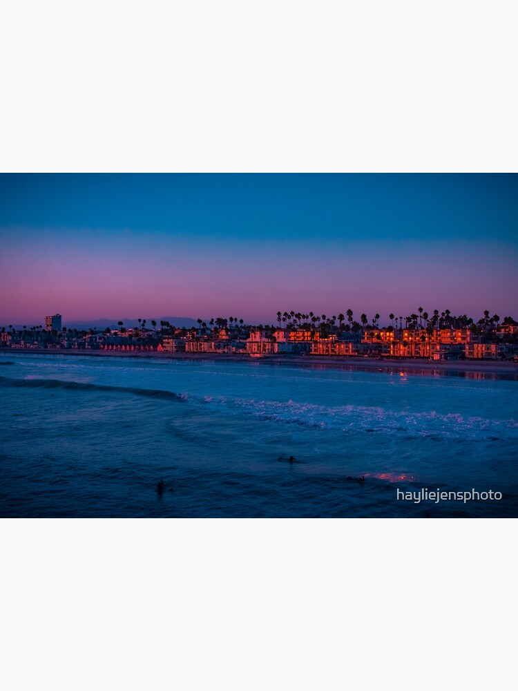 "Neon Sunset Beach Houses" Sticker by hayliejensphoto | Redbubble