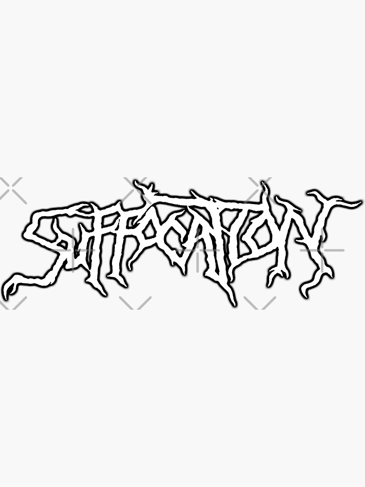 "suffocation band technical death metal popular " Sticker for Sale by ...
