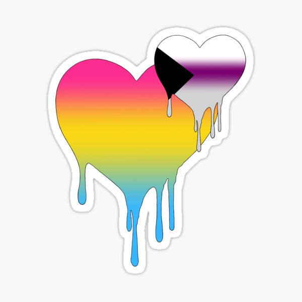 "panromantic/demisexual bleeding hearts" Sticker by LunaNovaArts ...