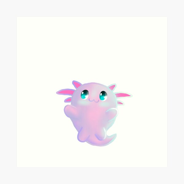 "Cute Axolotl Kawaii Chibi pastel" Art Print for Sale by NerdyChibi ...