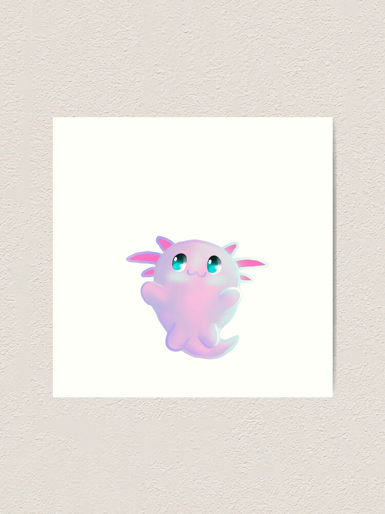 "Cute Axolotl Kawaii Chibi pastel" Art Print for Sale by NerdyChibi ...