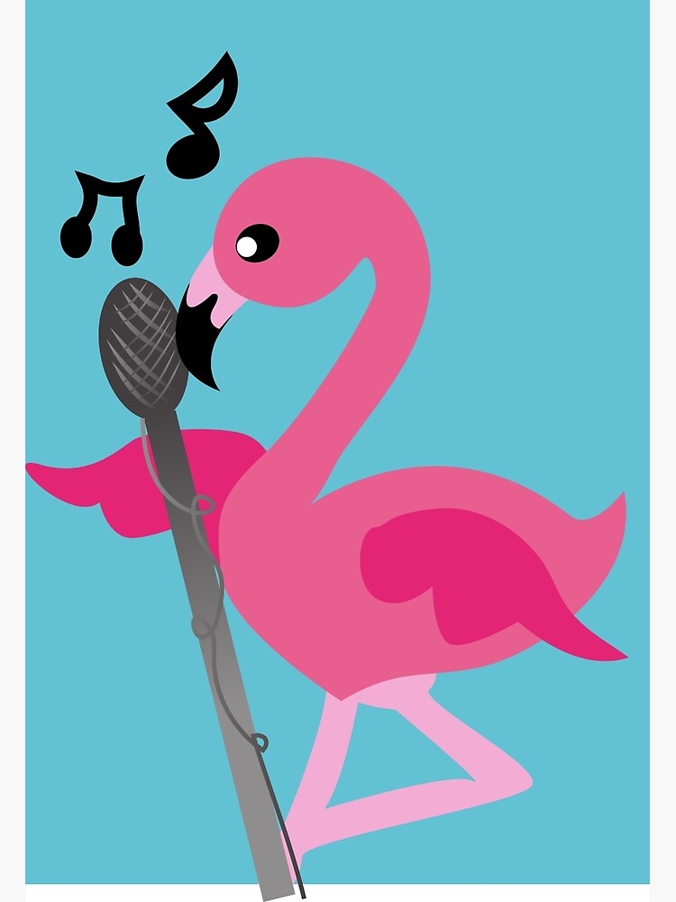 "singing flamingos" Framed Art Print for Sale by tan295 | Redbubble
