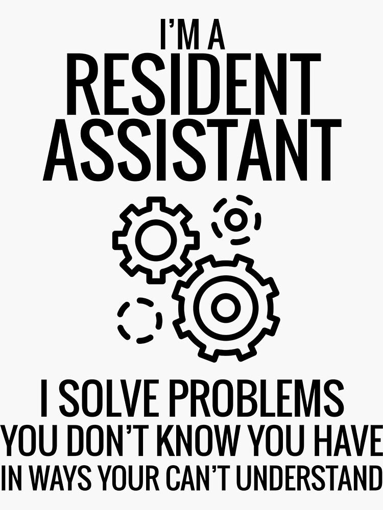 "I Am A Resident Assistant " Sticker for Sale by officialfanclub ...
