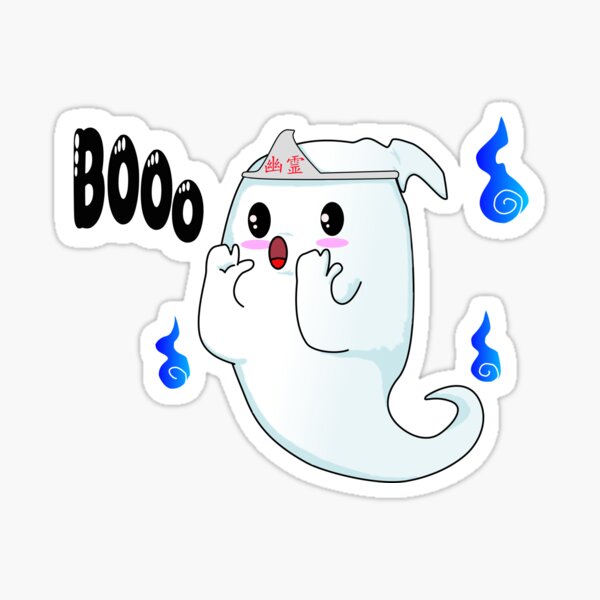 "boo ghost" Sticker by zer0-cu4tro | Redbubble