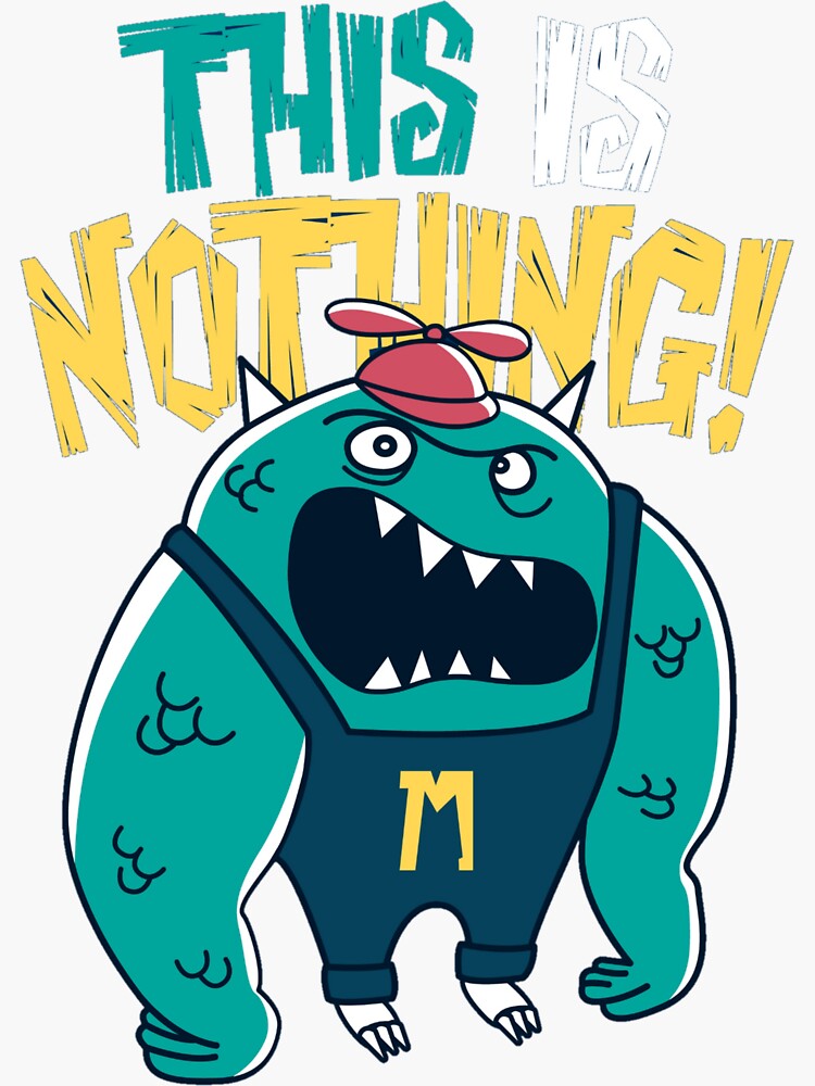 "This nothing monster design" Sticker by Typodrama | Redbubble