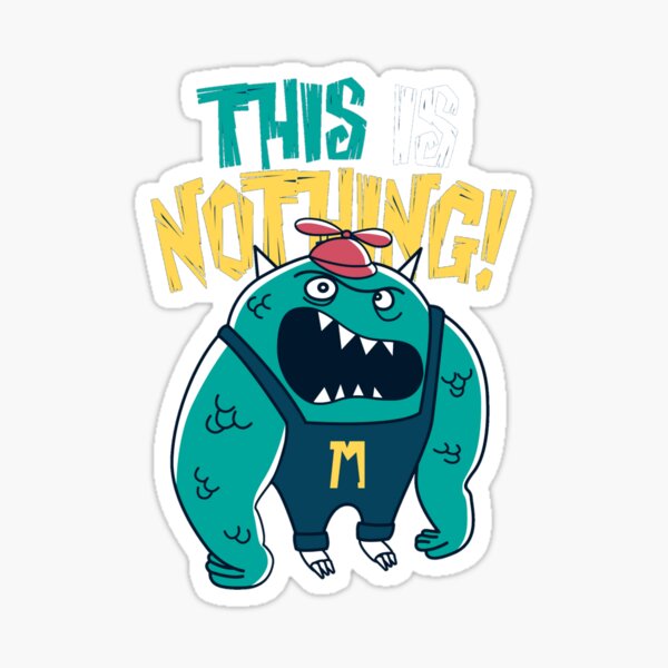 "This nothing monster design" Sticker by Typodrama | Redbubble
