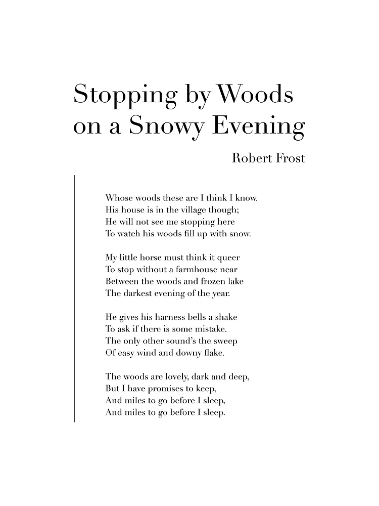 Stopping By Woods On A Snowy Evening By Robert Frost