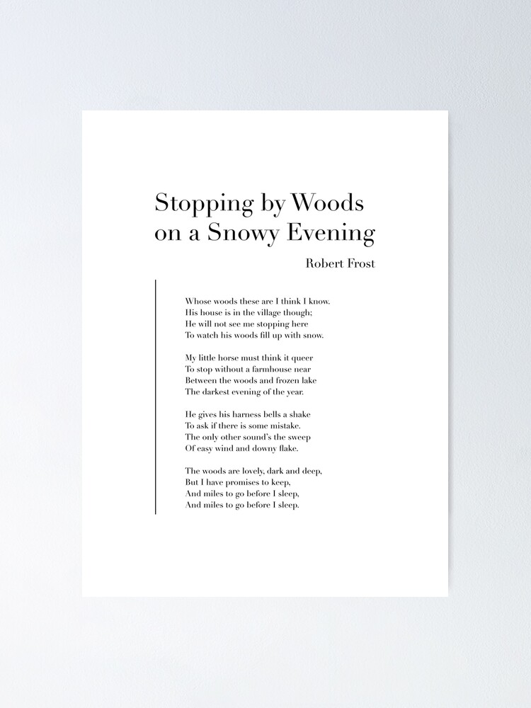 Stopping By Woods On A Snowy Evening By Robert Frost