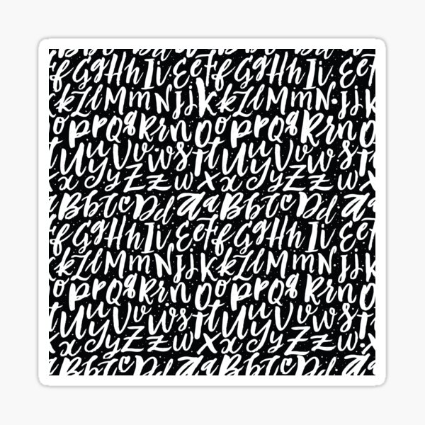 "Hand Lettering Alphabet" Sticker by ElenaShilina | Redbubble