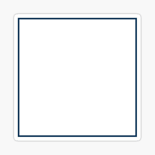 "A blue outlined square" Sticker by Shapes-Design | Redbubble