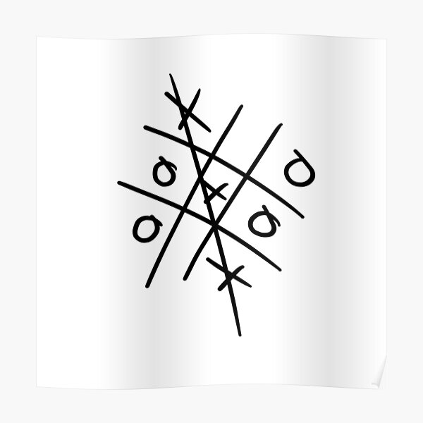 "Cross and zero " Poster for Sale by Moonlight-Art- | Redbubble