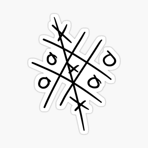 "Cross and zero " Sticker for Sale by Moonlight-Art- | Redbubble