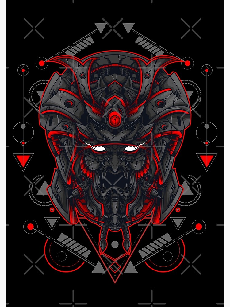 "Mechanical Samurai - Sacred Geometry" Poster for Sale by PosterpartyCo ...
