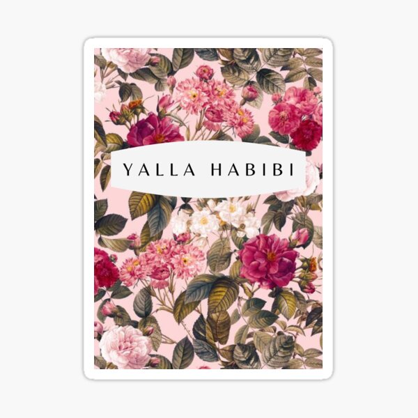 "Yalla Habibi in Arabic" Sticker for Sale by GoodsandGifts | Redbubble