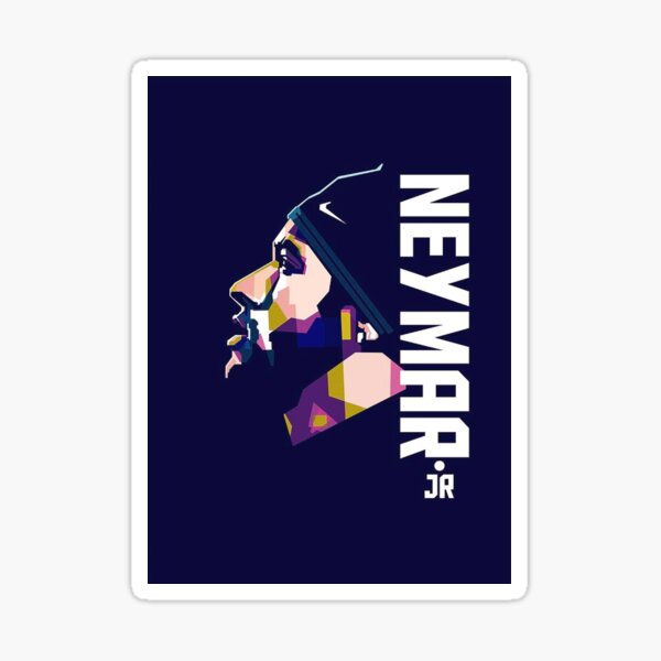 "Neymar Jr Art Print Navy" Sticker by stillballin | Redbubble