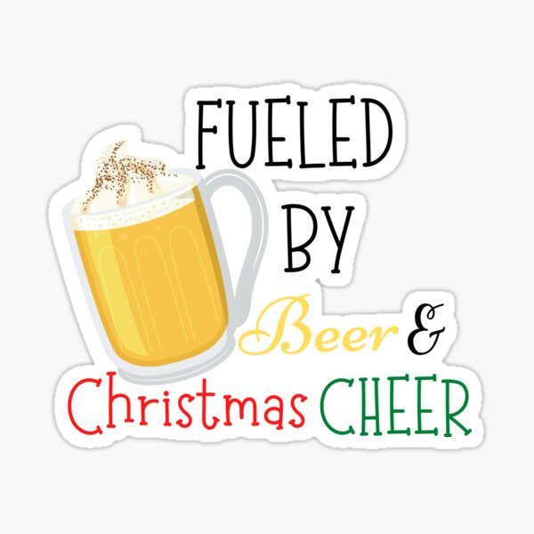 " Christmas funny beer" Sticker for Sale by Hoetoons | Redbubble