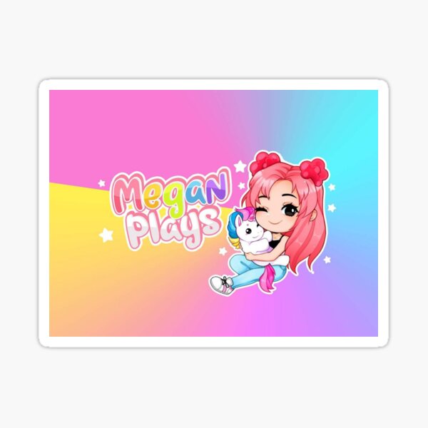 "Meganplays roblox" Sticker for Sale by wowfun | Redbubble