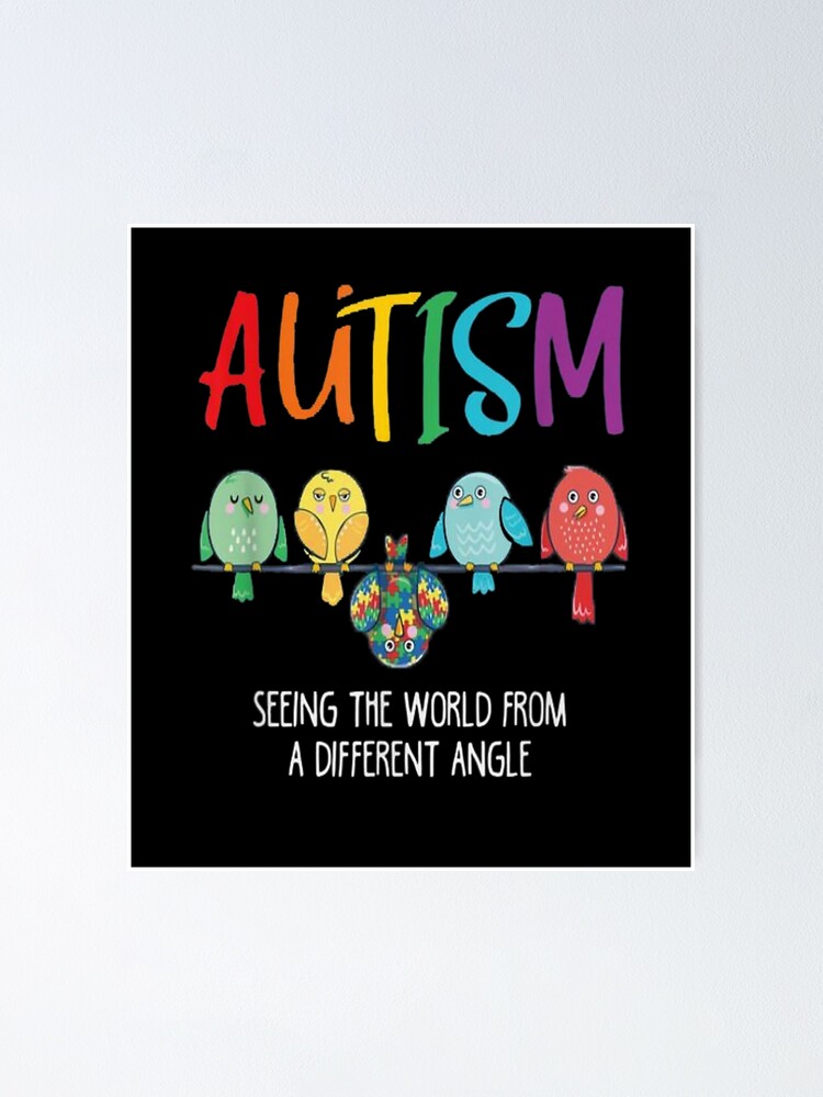 "Autism Awareness Cute Owl Color Puzzles autism kids" Poster by ...