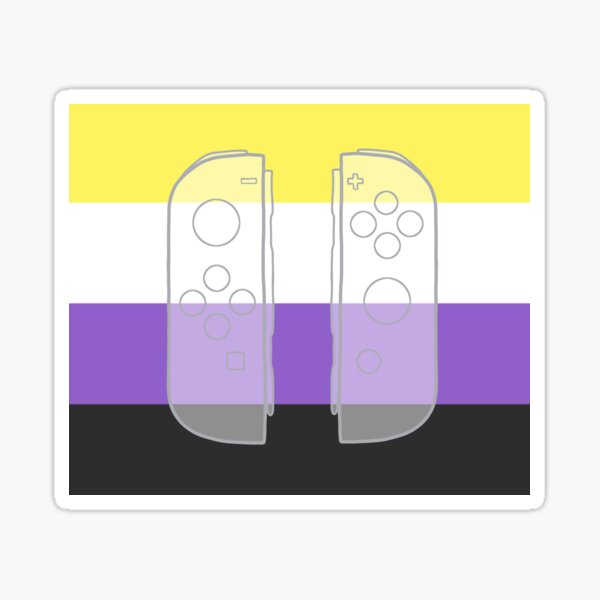 "Switch gamer pride- non-binary" Sticker for Sale by MartheJ | Redbubble