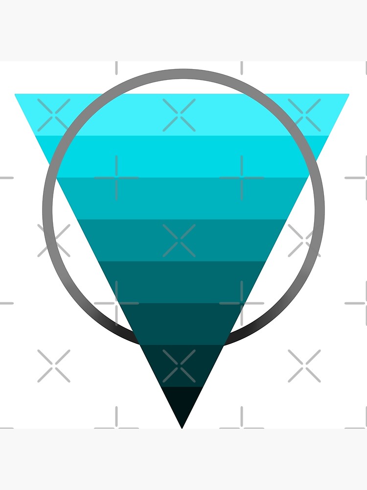 "Triangle With Cyan Color" Poster for Sale by KheinJohn | Redbubble
