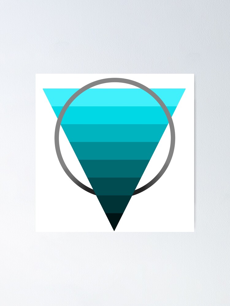 "Triangle With Cyan Color" Poster for Sale by KheinJohn | Redbubble