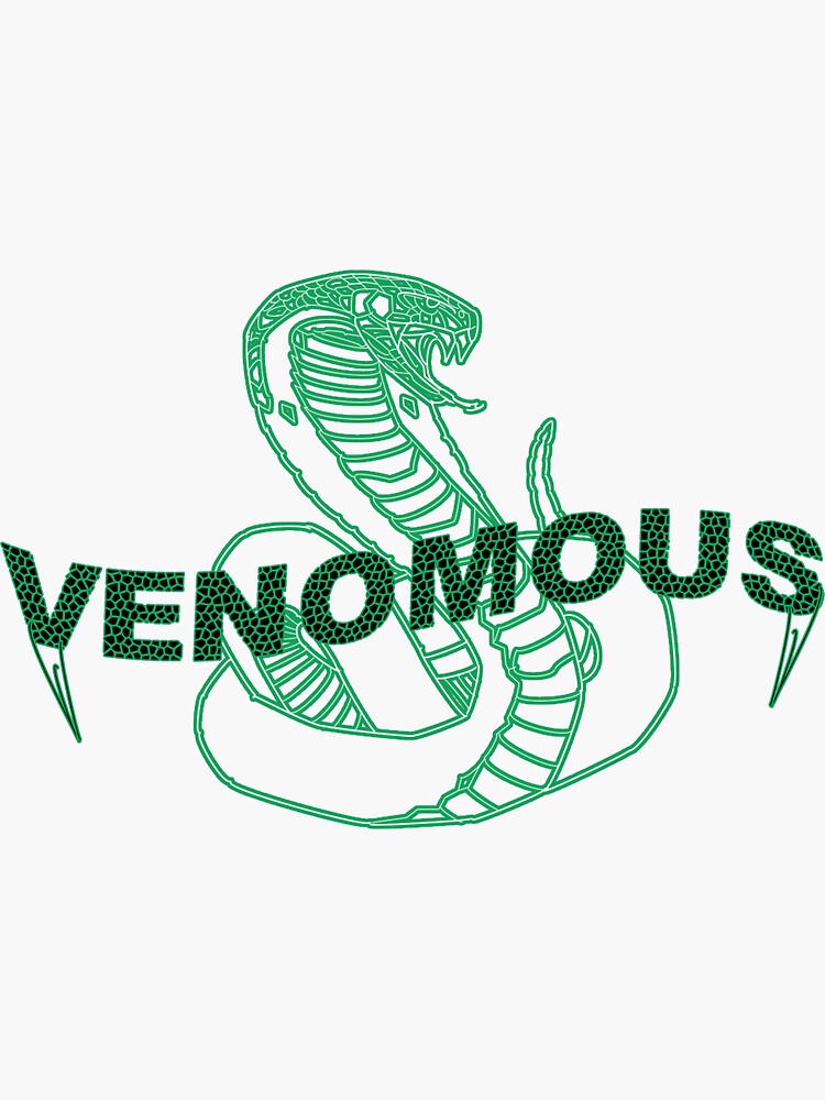 "Venomous snake - sticker" Sticker for Sale by BandEllington | Redbubble