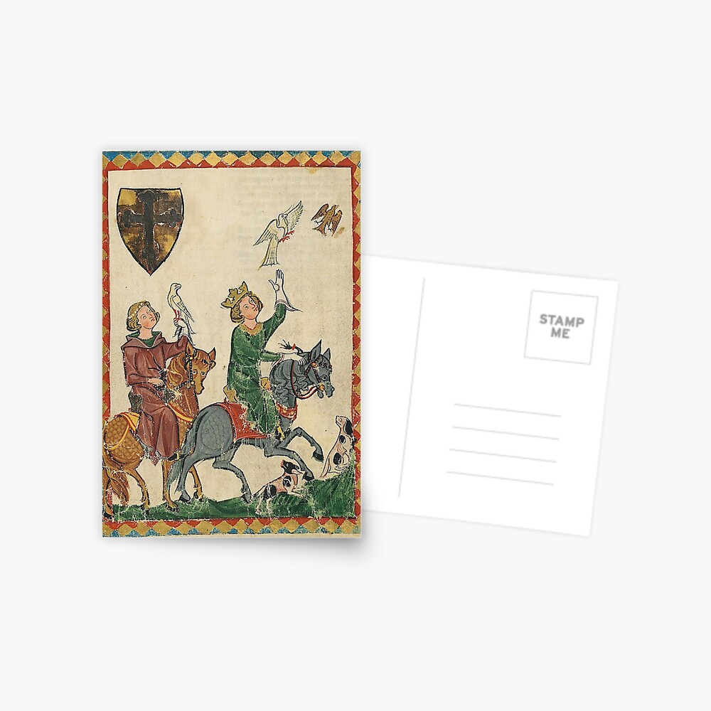 "Falcon Hunting (14th century) - Codex Manesse" Sticker for Sale by ...