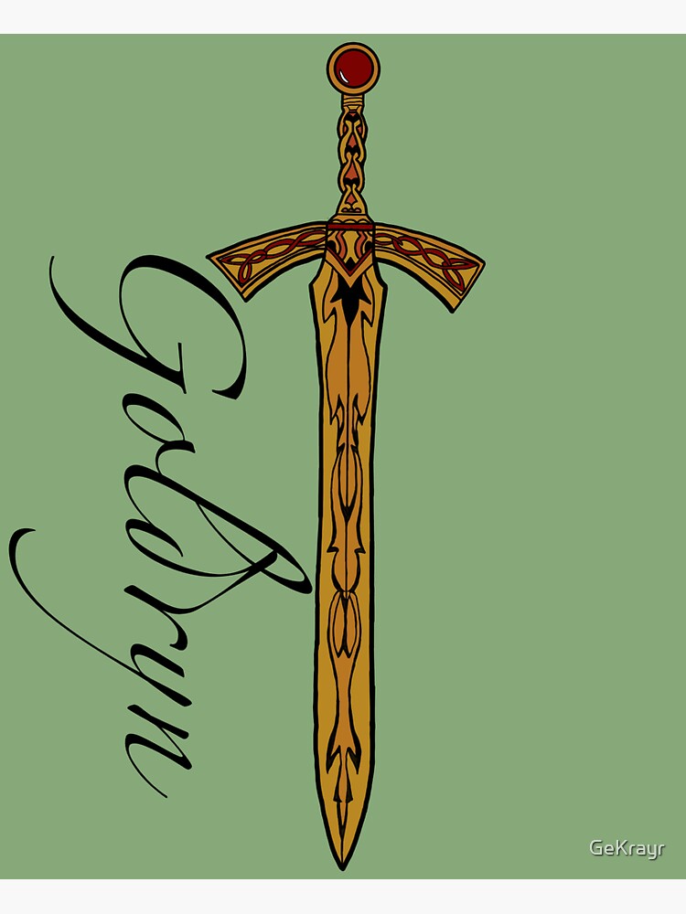 "Goldryn Sword Throne of Glass Aelin Rowan" Sticker for Sale by GeKrayr ...