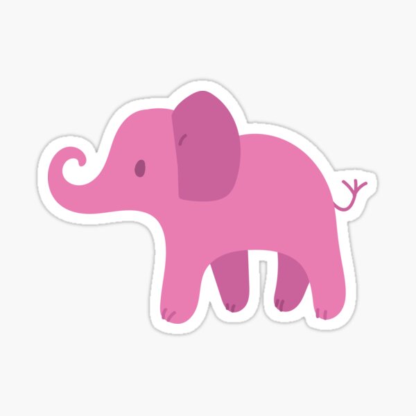 "Pink Elephant" Sticker by DiseasedBones | Redbubble