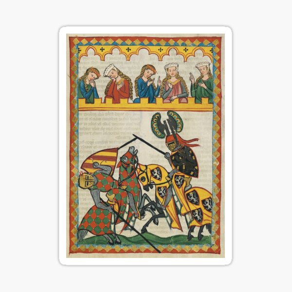"Tournament (14th century) - Codex Manesse" Sticker for Sale by ...