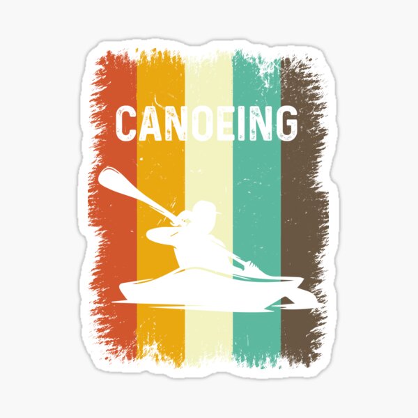 "Vintage Retro Canoeing" Sticker for Sale by thanhmaidesign | Redbubble
