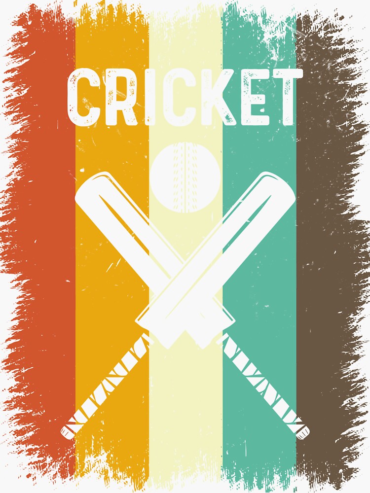 "Vintage Retro Cricket" Sticker for Sale by thanhmaidesign | Redbubble