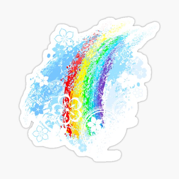 "Rainbow Painted" Sticker for Sale by Blackmoon9 | Redbubble