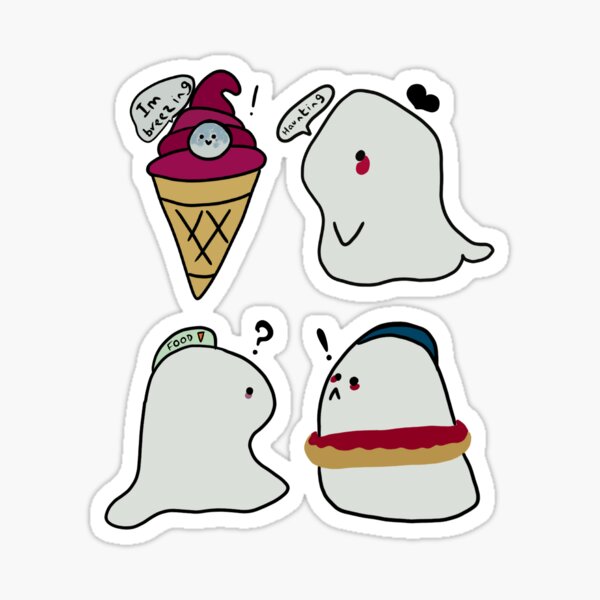 "4 cute ghosts" Sticker for Sale by emmyricks82 | Redbubble