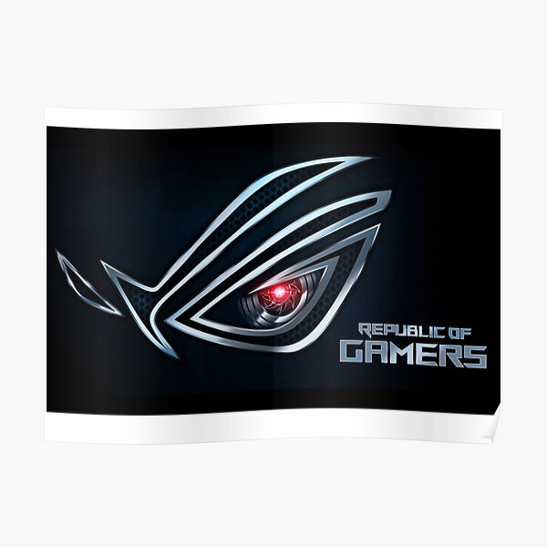 "asus rog " Poster for Sale by Ronaltemple | Redbubble