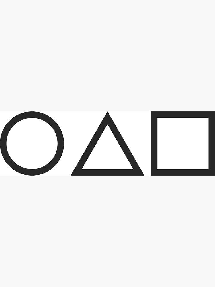 "Squid Game Circle Triangle Square Symbols" Art Print by zayanezziani ...