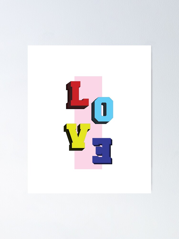"love backwards letter" Poster for Sale by JimmyJD | Redbubble
