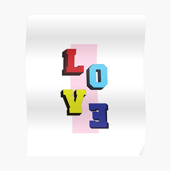 "love backwards letter" Poster for Sale by JimmyJD | Redbubble