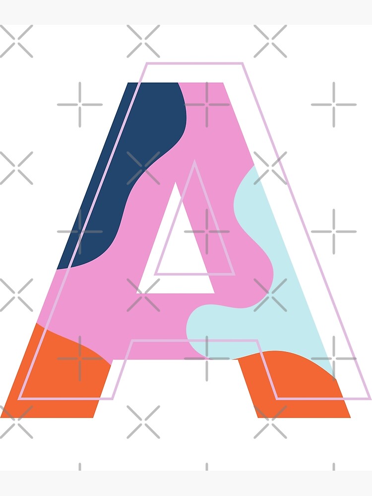 Póster «Letra al revés - letra A ilustración edición 2 diseño colorido ...