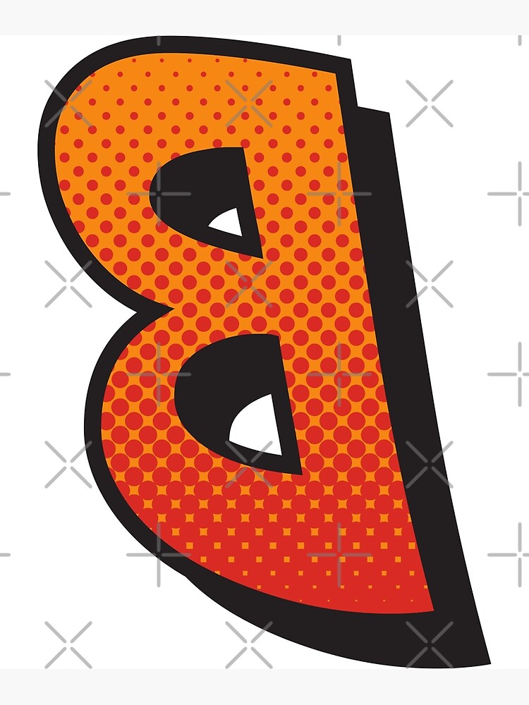 "Backwards letter - letter B illustration colorful design" Metal Print ...