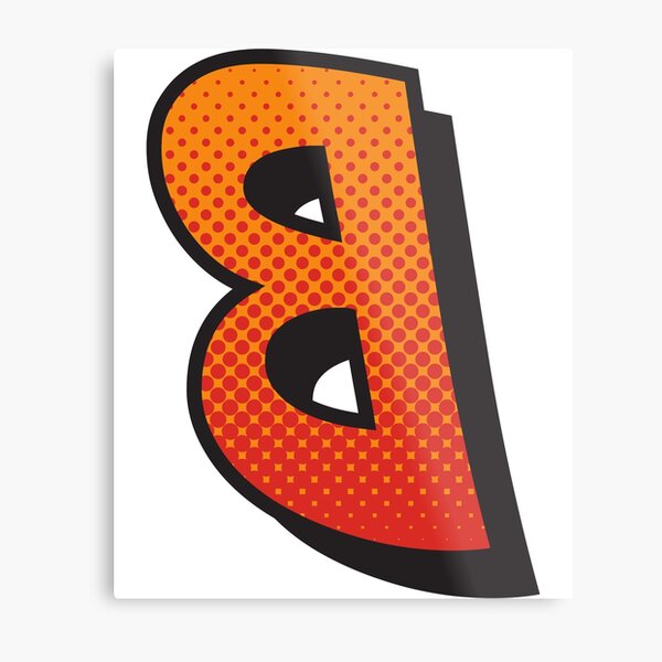 "Backwards letter - letter B illustration colorful design" Metal Print ...