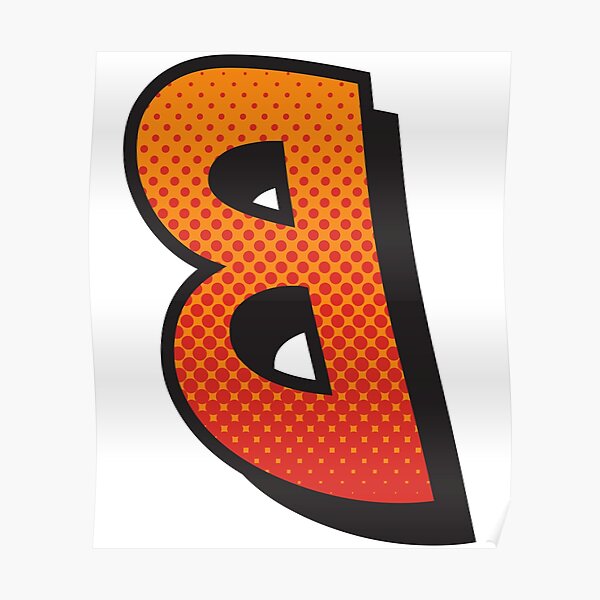 "Backwards letter - letter B illustration colorful design" Poster for ...