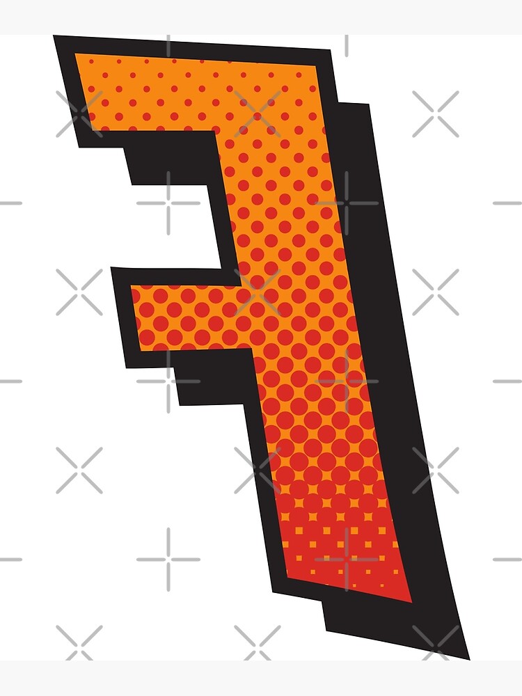 "Backwards letter - letter F illustration colorful design" Poster for ...