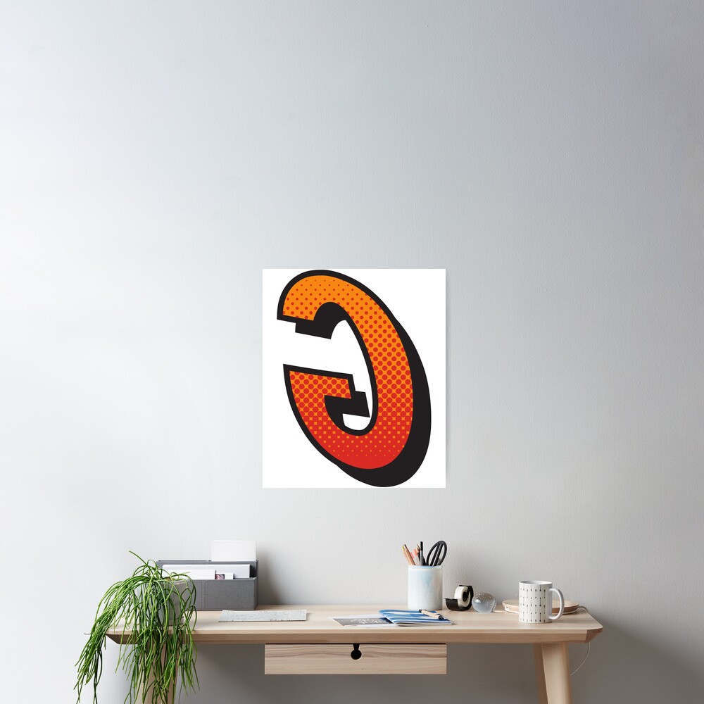 "Backwards letter - letter G illustration colorful design" Poster by ...