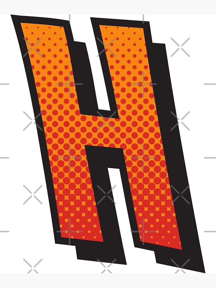 "Backwards letter - letter H illustration colorful design" Poster for ...