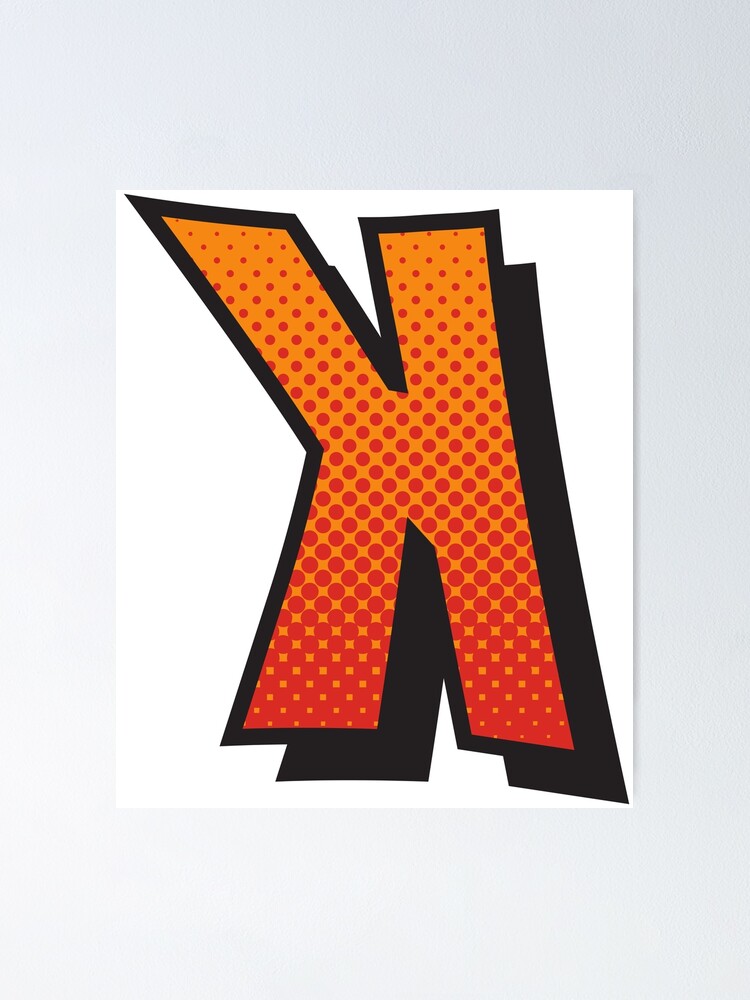 "Backwards letter - letter K illustration colorful design" Poster for ...