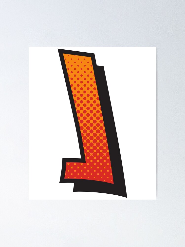 Póster «Letra al revés - diseño colorido de la ilustración de la letra ...