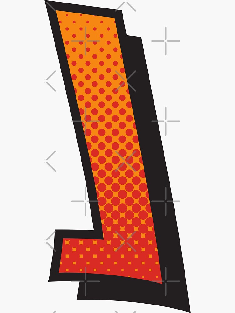 Pegatina «Letra al revés - diseño colorido de la ilustración de la ...